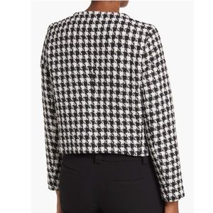 PLM | Jackets & Coats | Plm Houndstooth Tweed Crop Blazer | Poshmark